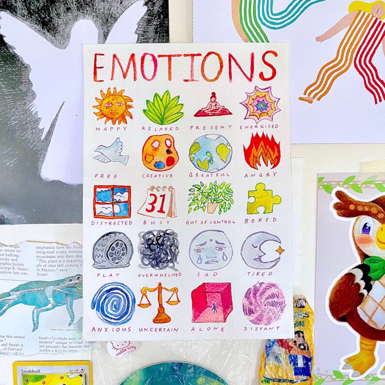 Emotions Chart - Etsy