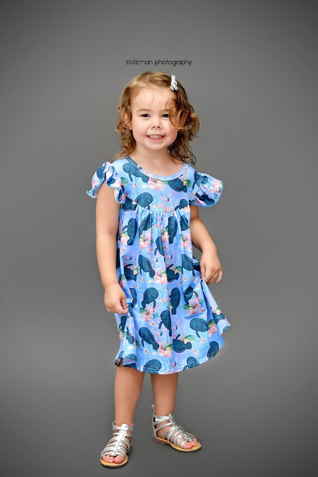Manatee Milk Silk Flutter Dress - Etsy