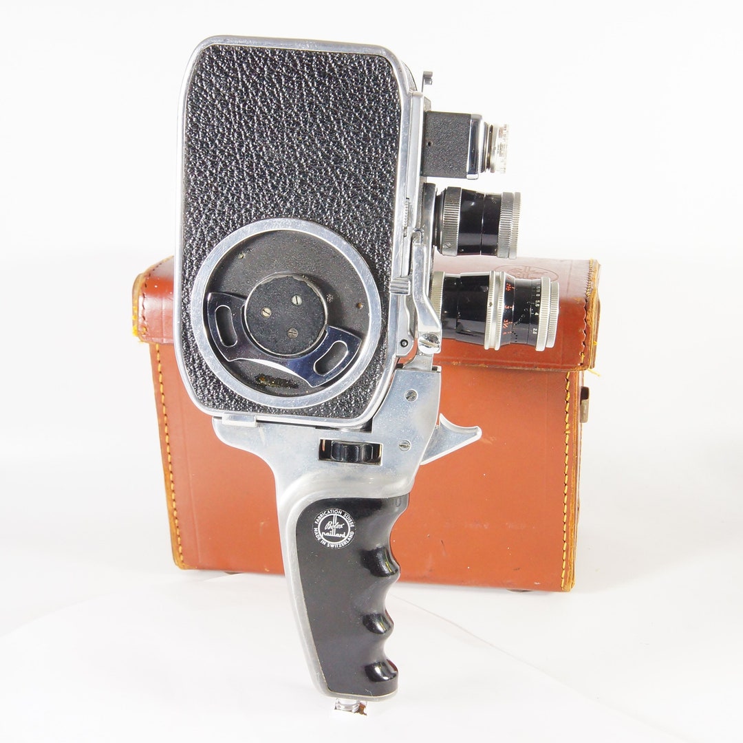 Paillard Bolex B8SL 8mm Movie Camera With Twin Lenses Hand Grip and ...