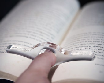 Laser Cut Book Page Holder Acrylic Reading Aid Thumb Ring | Etsy