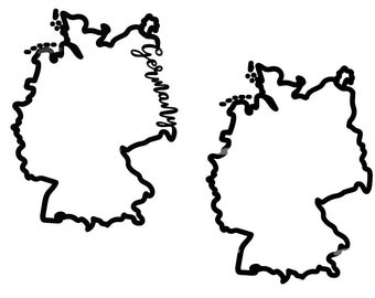 Germany SVG PNG Germany Silhouette High Detail and Low - Etsy