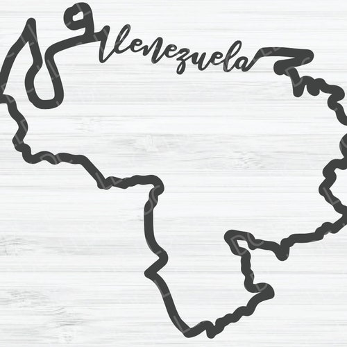 Venezuela Outline SVG Venezuela Cursive Vector File | Etsy