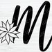 Letter M Floral SVG | Letter M Svg | Flower Letter Svg | Heart Flower ...