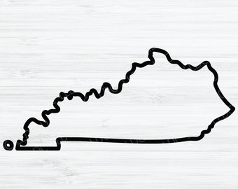 Ky State Shape Svg - Etsy