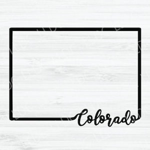 Colorado Outline SVG. Colorado Cursive Vector File. Colorado - Etsy