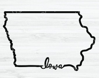 Iowa State Map Silhouette Iowa Cricut State svg eps png dxf jpg State ...