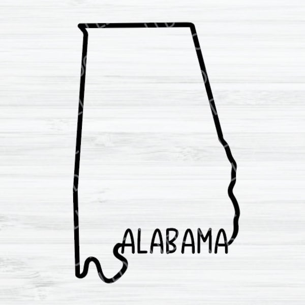Alabama Outline Svg - Etsy