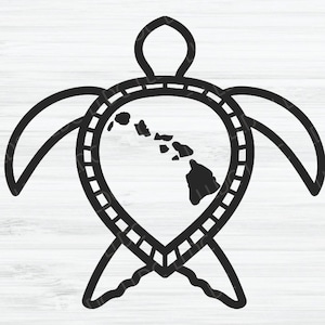 Love Turtle Svg | Turtle With Hawaiian Islands SVG | Turtle Svg ...
