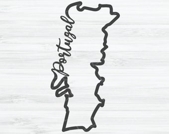 Cursive Portugal Svg - Etsy