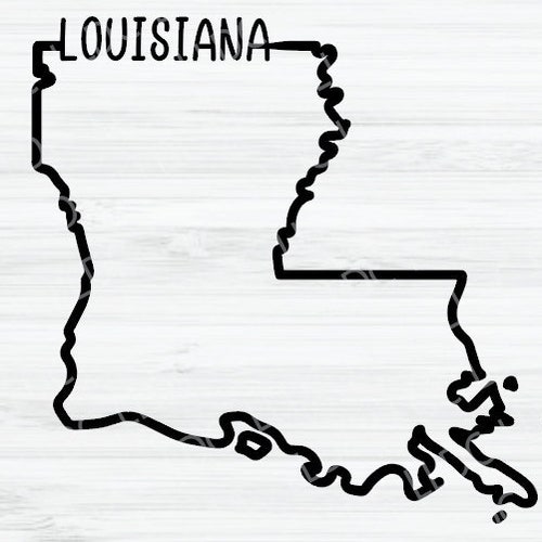 Louisiana Outline SVG. Louisiana Vector File. Louisiana - Etsy