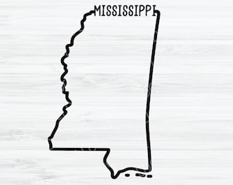 Mississippi Clipart US State Clip Art USA Clipart State - Etsy