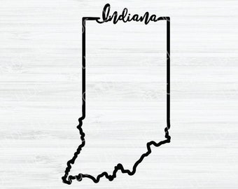 Indiana Clipart US State Clip Art USA Clipart State - Etsy Canada