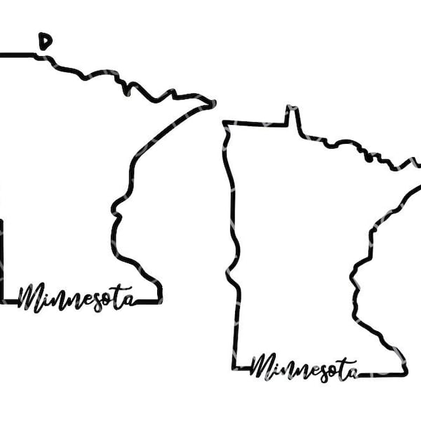 Minnesota Outline - Etsy