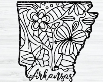 Arkansas State Outline SVG Vector File - Etsy