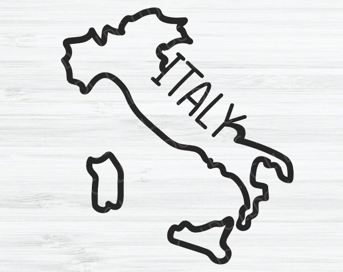 Italy Outline SVG - Italy Map Outline Svg - Italy Name SVG - Italy ...