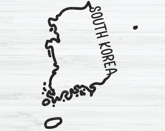 South Korea SVG High Quality Vector Graphic in Eps Svg and - Etsy