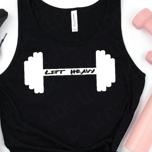 Lift Heavy Svg | Weightlifting Svg File | Barbell Svg Cut File ...