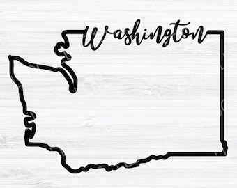 Washington outline | Etsy