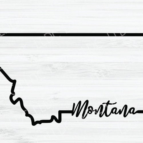 Montana Outline SVG. Montana Cursive Vector File. Montana - Etsy