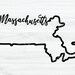 Massachusetts Outline SVG. Massachusetts Cursive Vector File ...