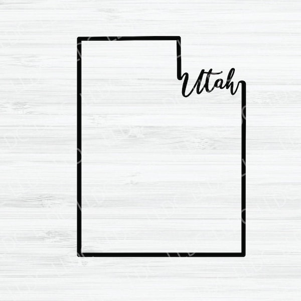 Utah Outline Svg - Etsy