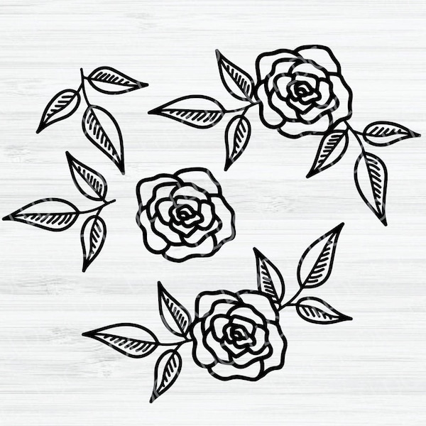 Rose Bud Svg - Etsy
