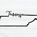 Tennessee Outline SVG. Tennessee Cursive Svg. Tennessee Vector File ...