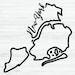 New York Outline SVG. New York Cursive Vector File. New York Design ...