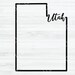 Utah Outline SVG. Utah Cursive Svg. Utah Vector File. Utah State ...