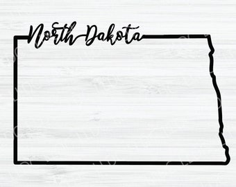 North Dakota Outline SVG. North Dakota Svg. North Dakota Design. North ...
