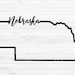 Nebraska Outline SVG. Nebraska Cursive Vector File. Nebraska - Etsy