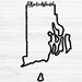 Rhode Island Outline SVG. Rhode Island Cursive Svg. Rhode Island State ...