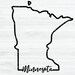 Minnesota Outline SVG. Minnesota Cursive Vector. Minnesota Design ...