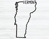 Vermont Outline SVG. Vermont Svg. Vermont Vector File. Vermont - Etsy