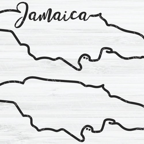 Jamaica Outline SVG Jamaica Vector Jamaica Cursive Design - Etsy
