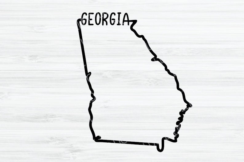Georgia Outline SVG. Georgia Vector File. Georgia Design. | Etsy