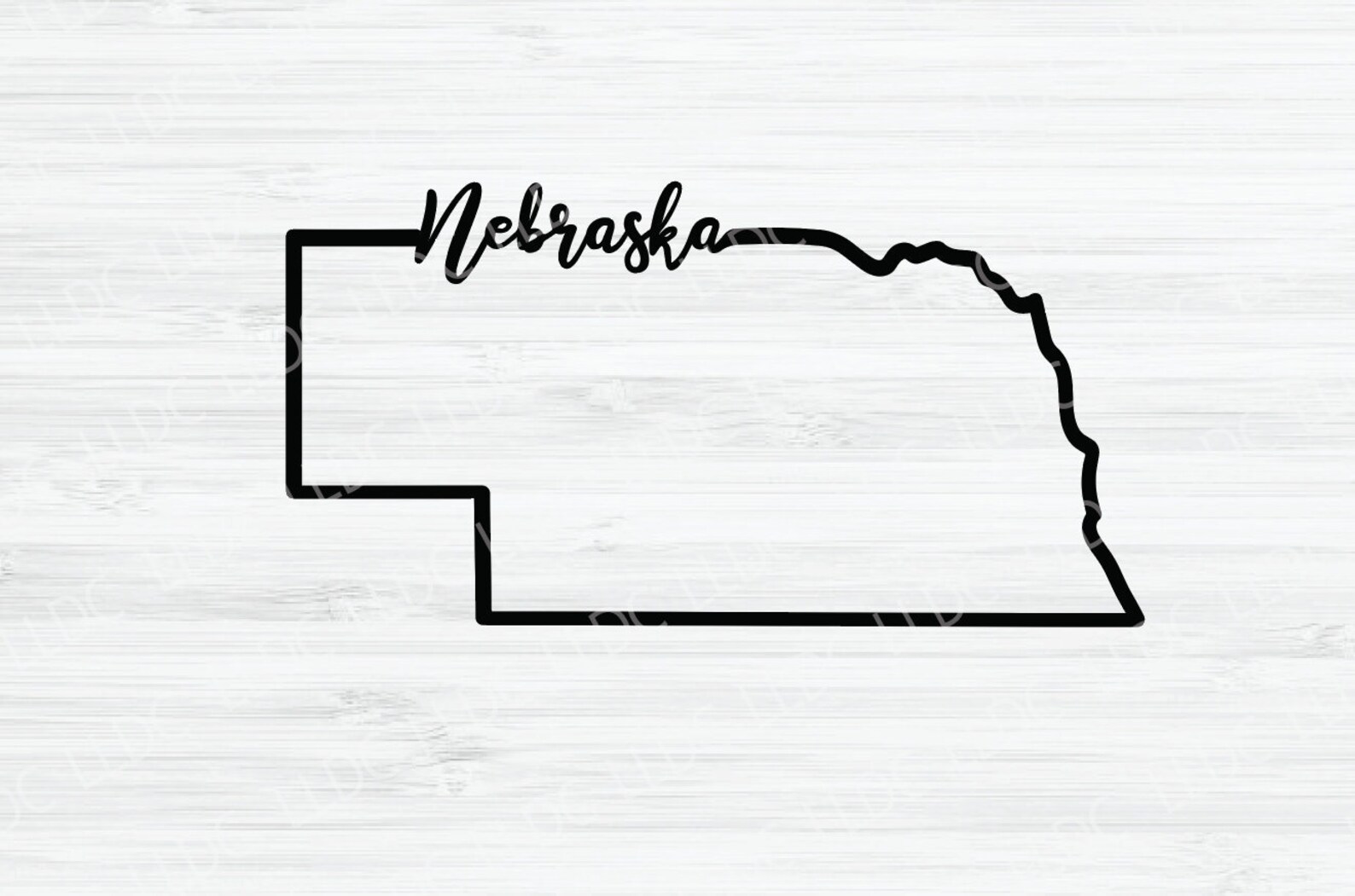 Nebraska Outline SVG. Nebraska Cursive Vector File. Nebraska - Etsy