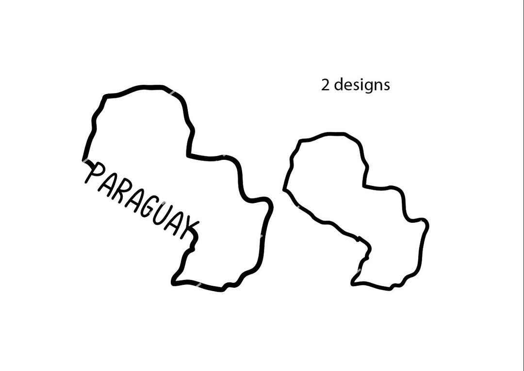 Paraguay Outline SVG PNG, Paraguay Cursive Vector, Paraguayan Design ...