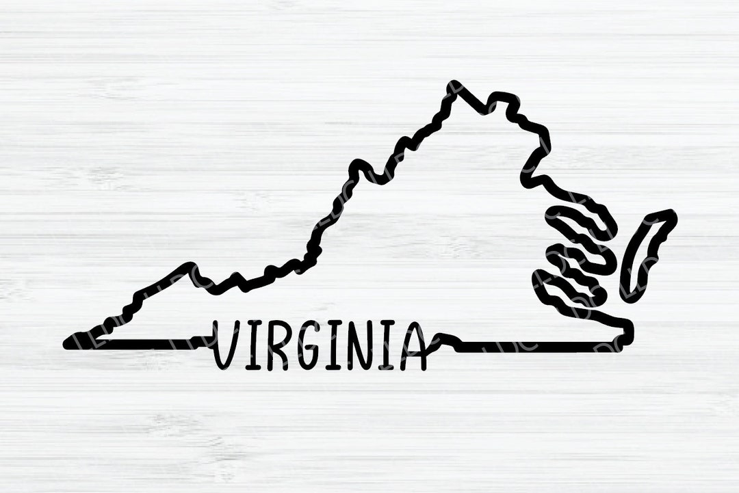 Virginia Outline SVG. Virginia Svg. Virginia Vector File. Virginia ...