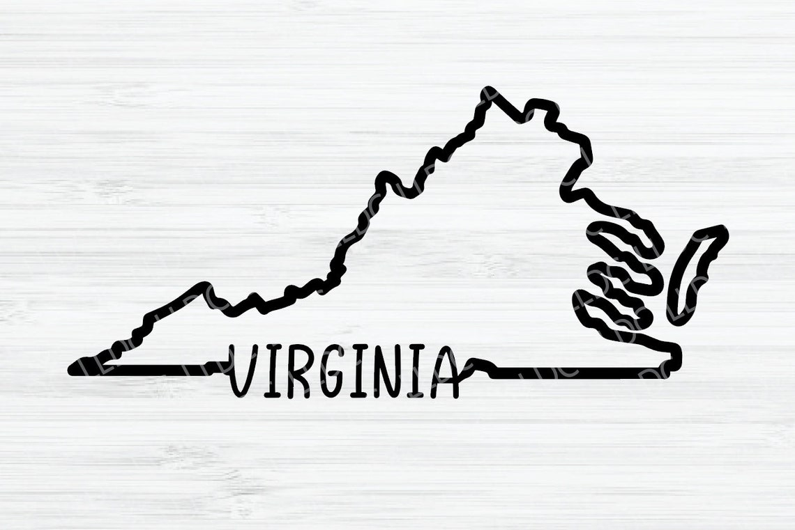 Virginia Outline SVG. Virginia Svg. Virginia Vector File. - Etsy