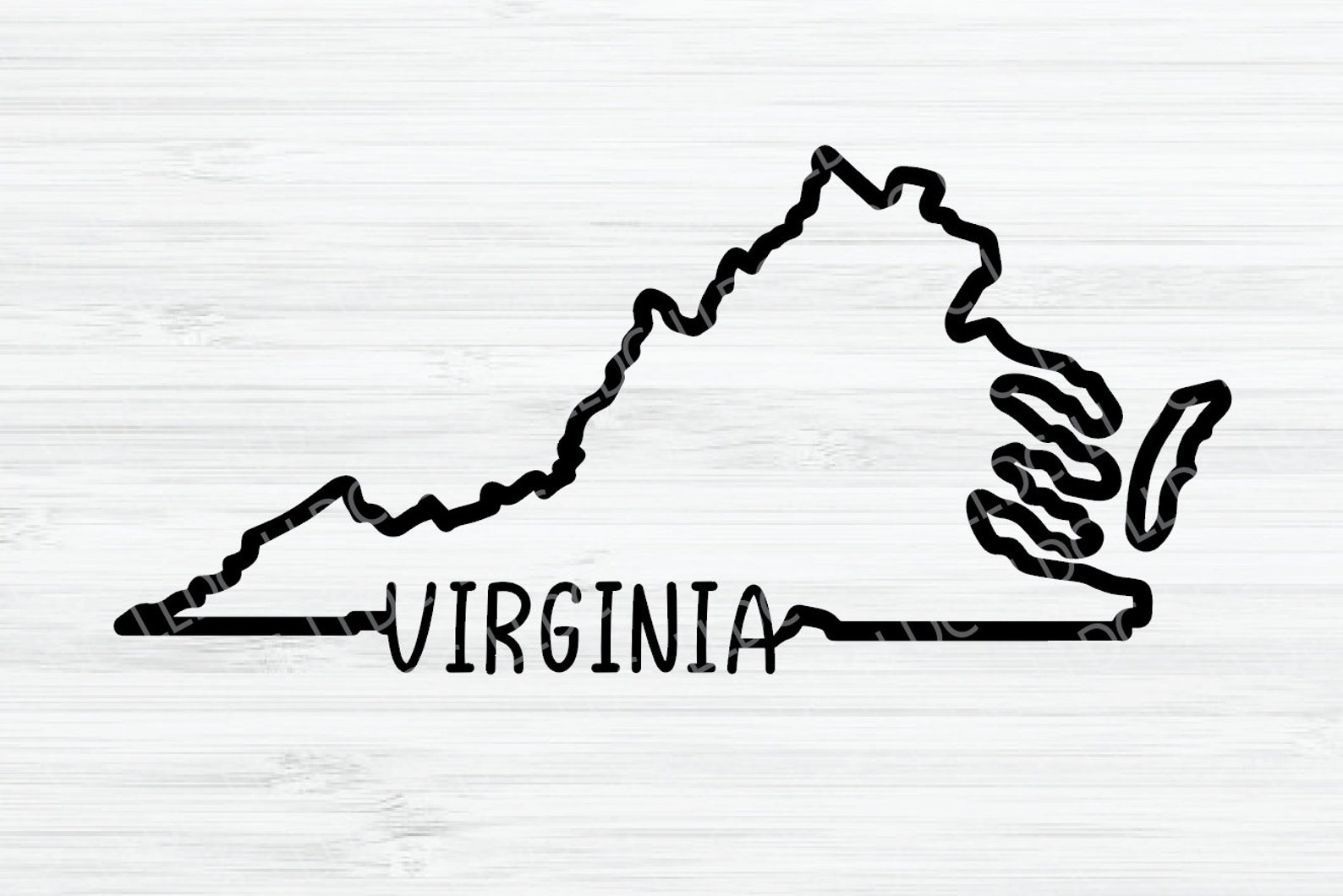 Virginia Outline SVG. Virginia Svg. Virginia Vector File. Virginia ...