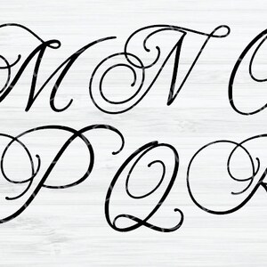 A-Z Alphabet Svg A-Z Alphabet Monogram Svg Cursive Monogram Svg Initial ...