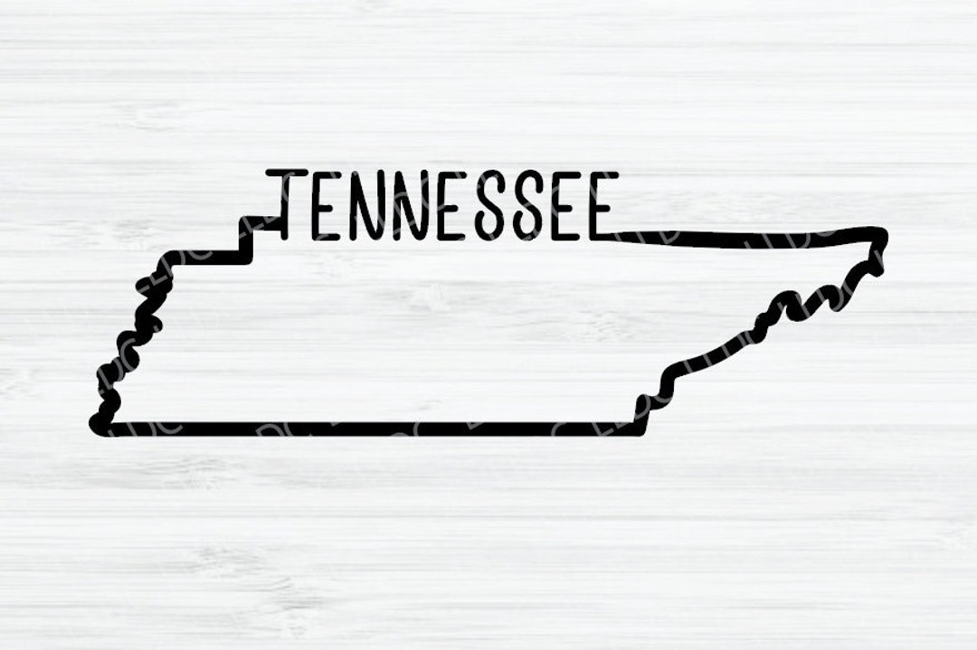 Tennessee Outline SVG. Tennessee Svg. Tennessee Vector File. Tennessee ...