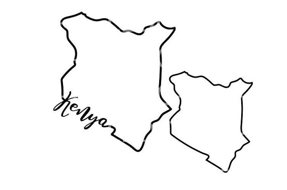 Kenya Outline SVG PNG Kenya Cursive Vector File Africa Svg - Etsy