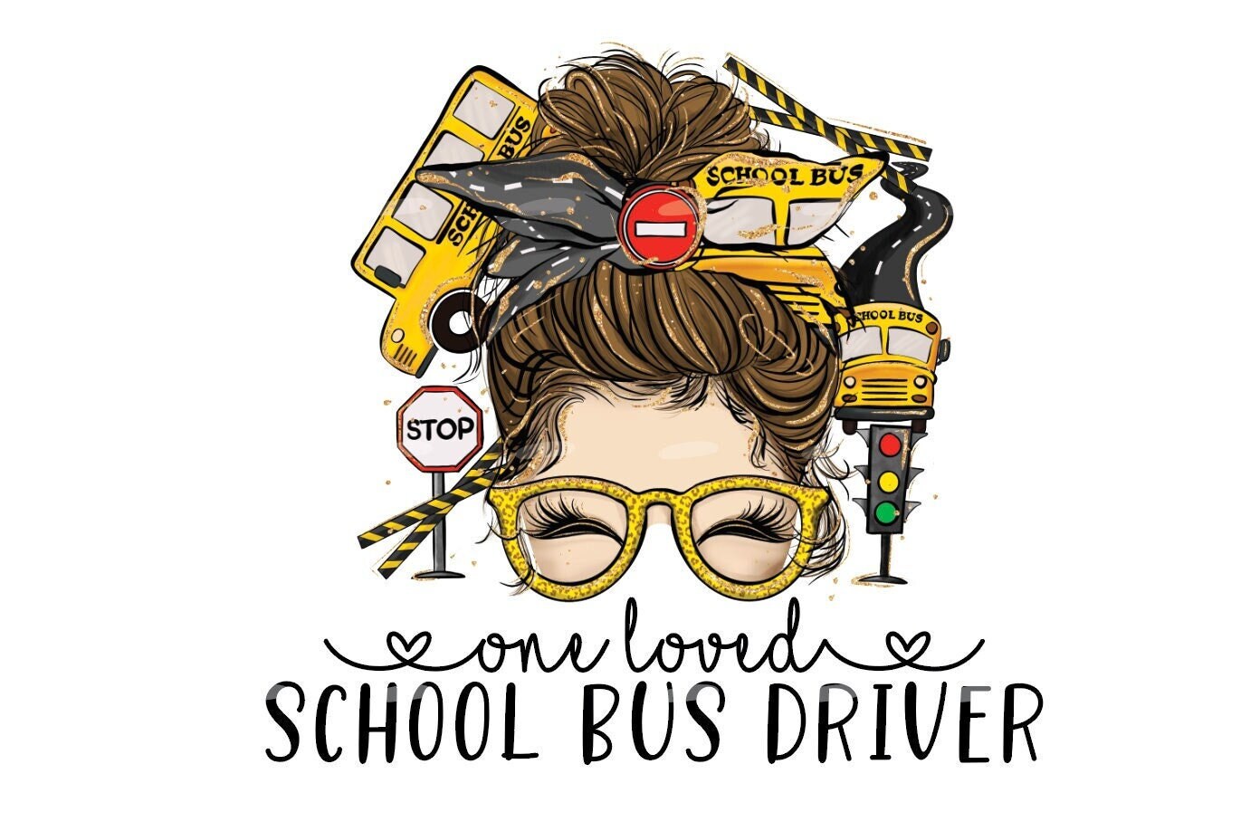 One Loved School Bus Driver Png Jpg, School Bus Driver Sublimation Png ...