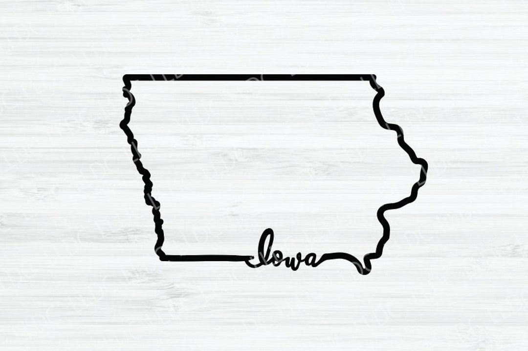 Iowa Outline SVG. Iowa Cursive Svg. Iowa Vector File. Iowa State ...