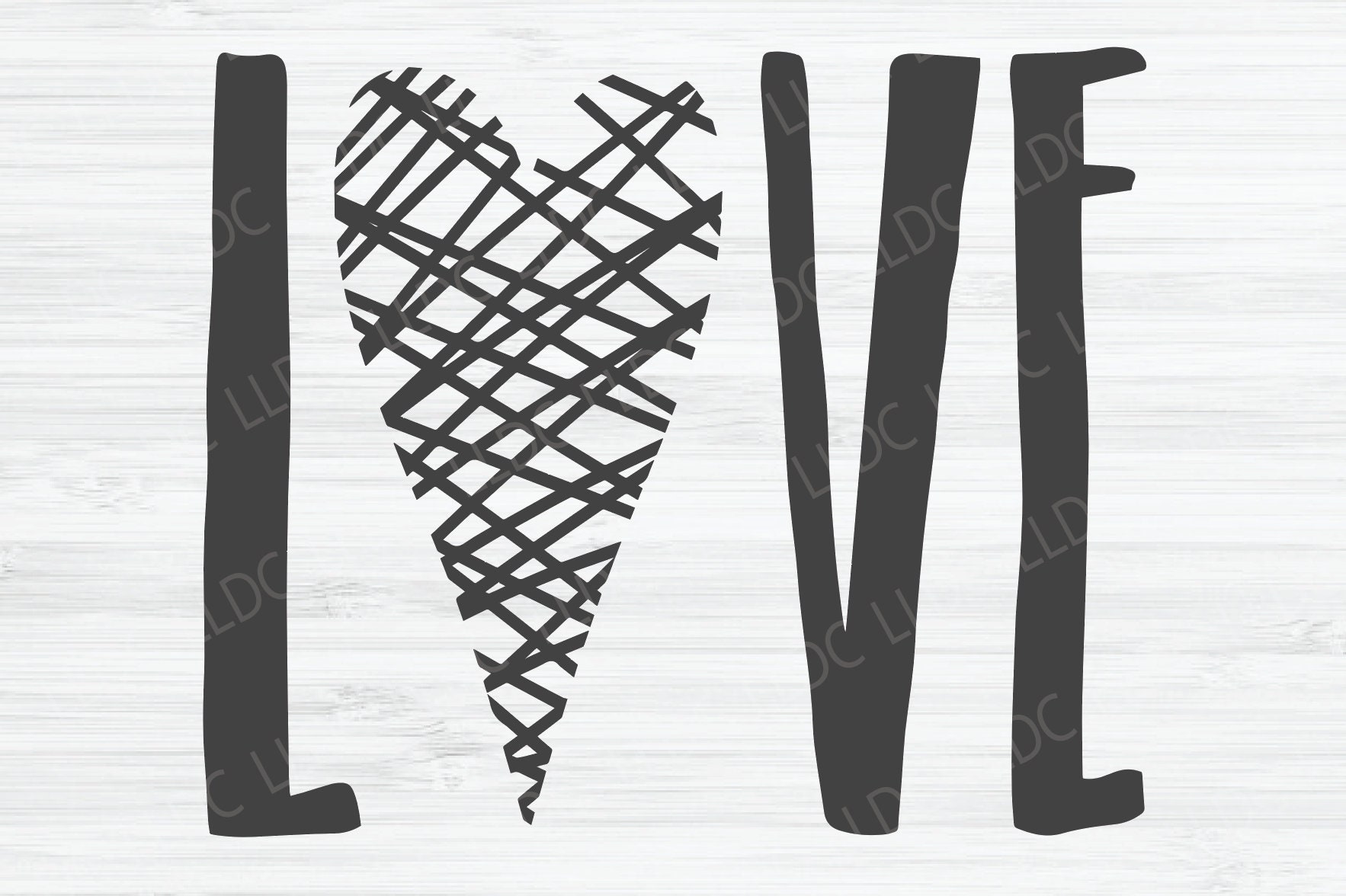 Love SVG File. Love With String Heart Svg File. Valentines Day - Etsy UK