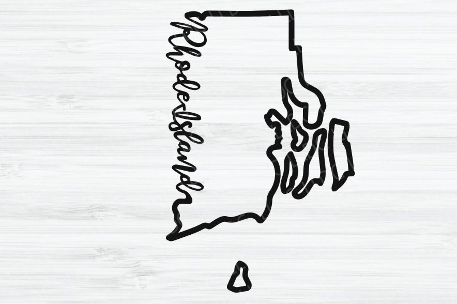 Rhode Island Outline SVG. Rhode Island Cursive Svg. Rhode - Etsy
