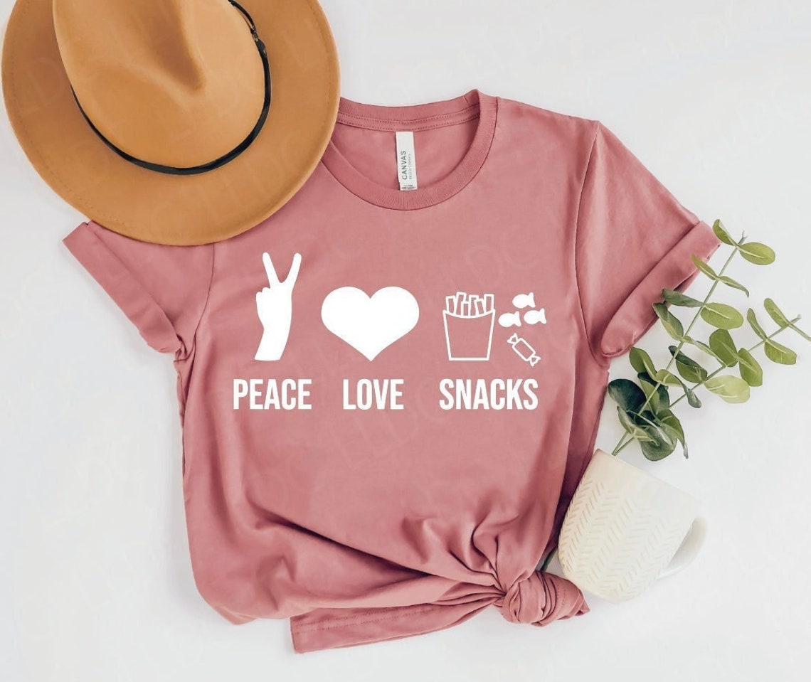 Peace Love Snacks SVG PNG Peace Sign Svg Love Svg Candy - Etsy