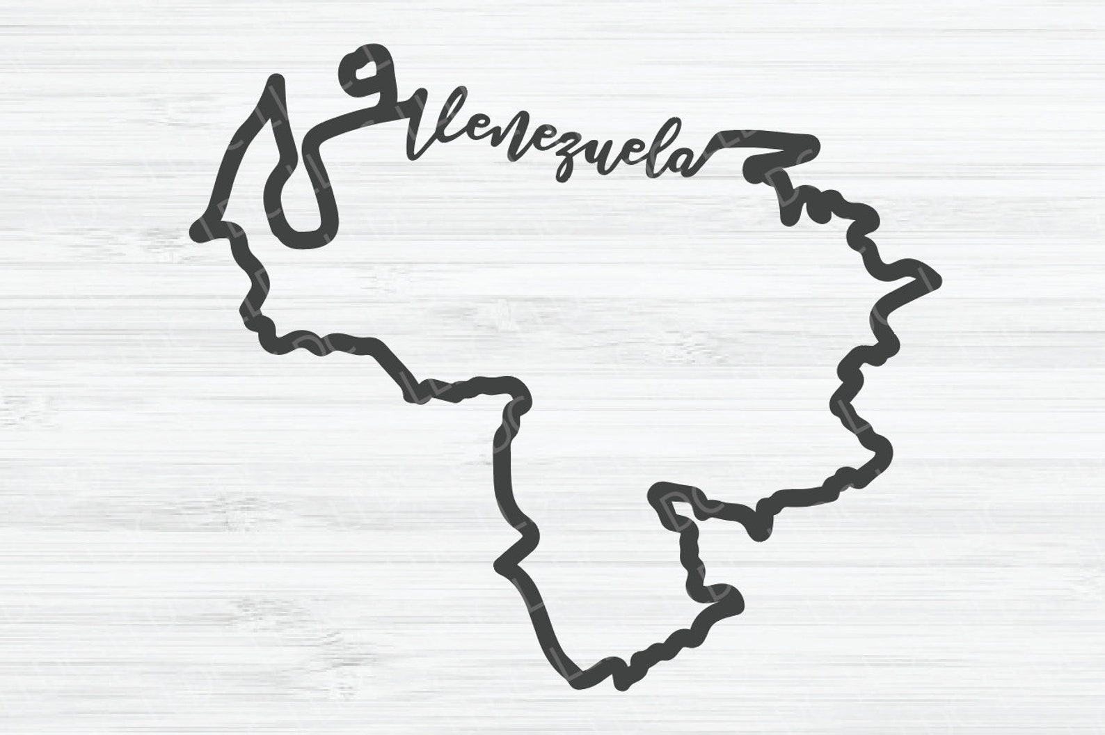 Venezuela Outline SVG Venezuela Cursive Vector File | Etsy